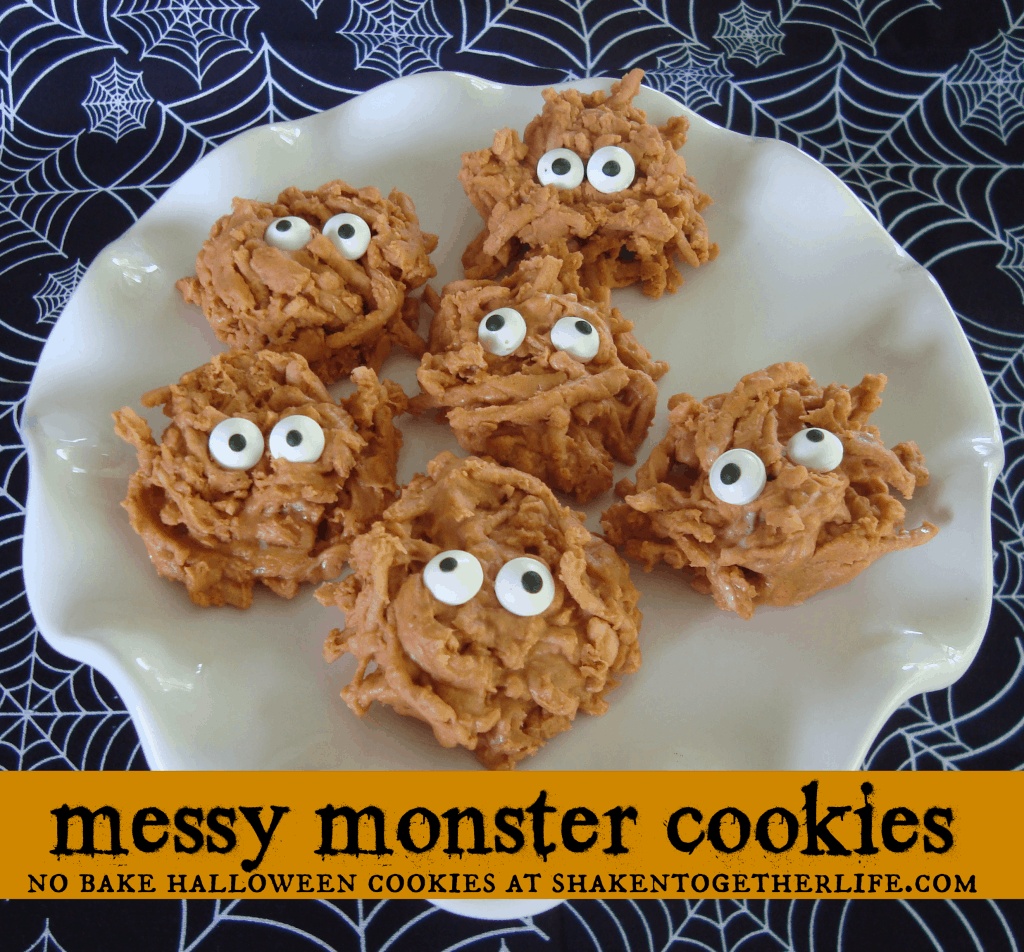 Messy Monster No-Bake Halloween Cookies