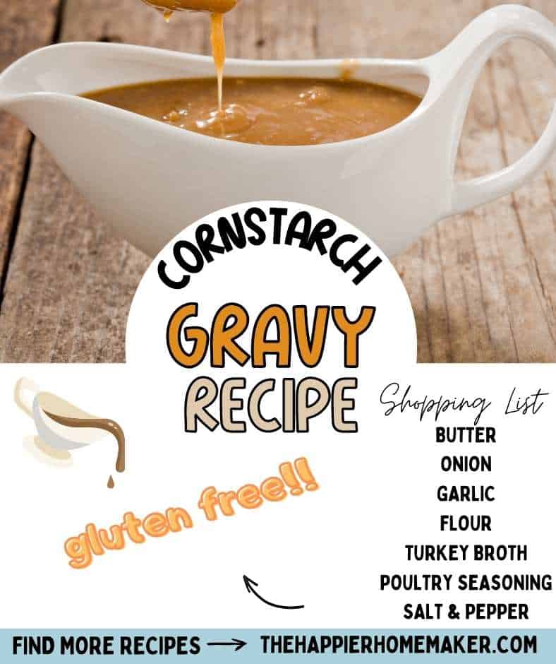 Cornstarch Gravy Shaken Together