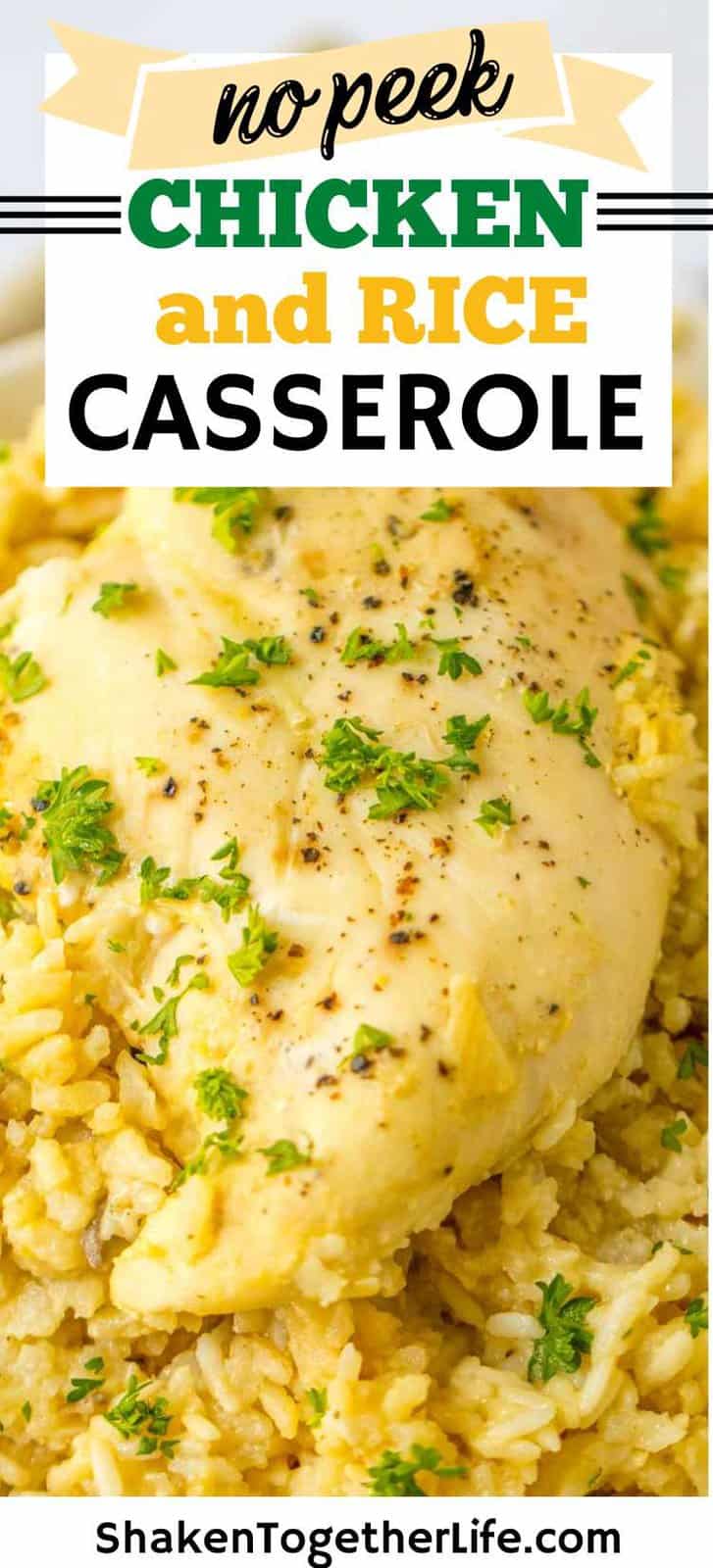 One Pan No Peek Chicken and Rice - Shaken Together