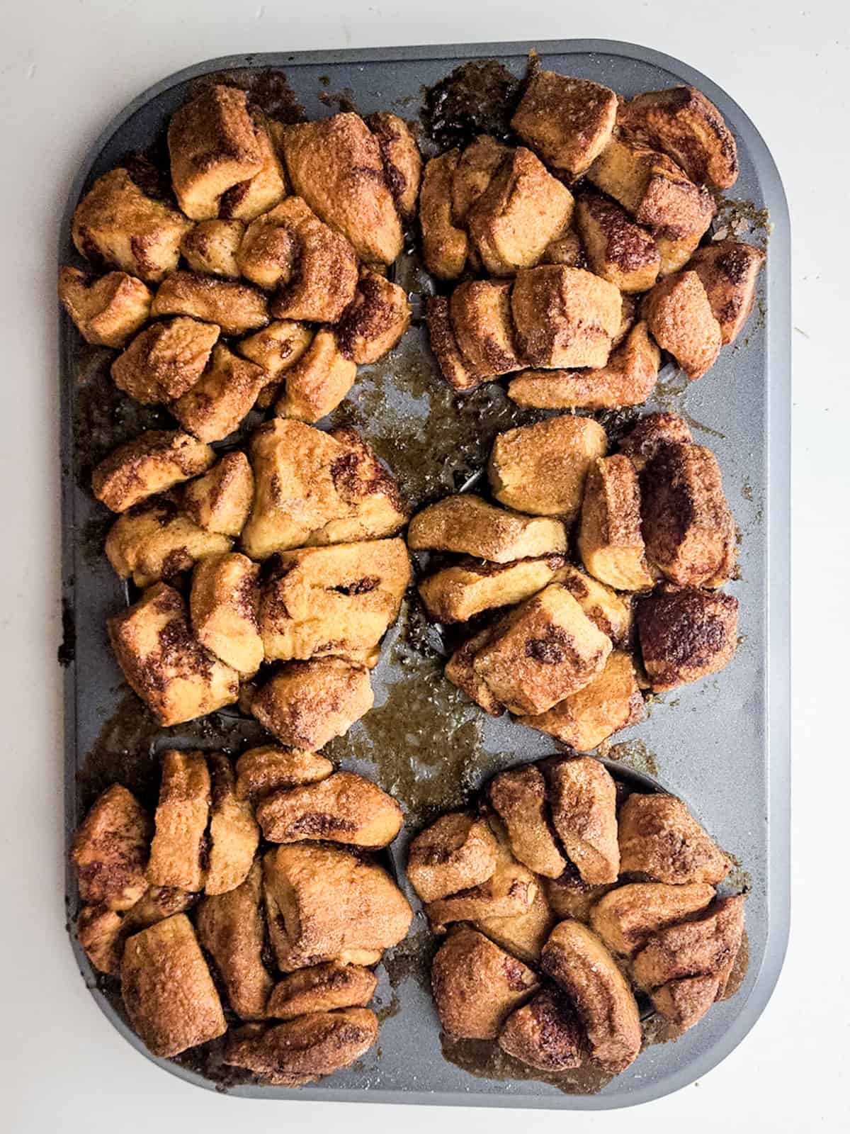 Cinnamon Roll Monkey Bread Muffins - Shaken Together