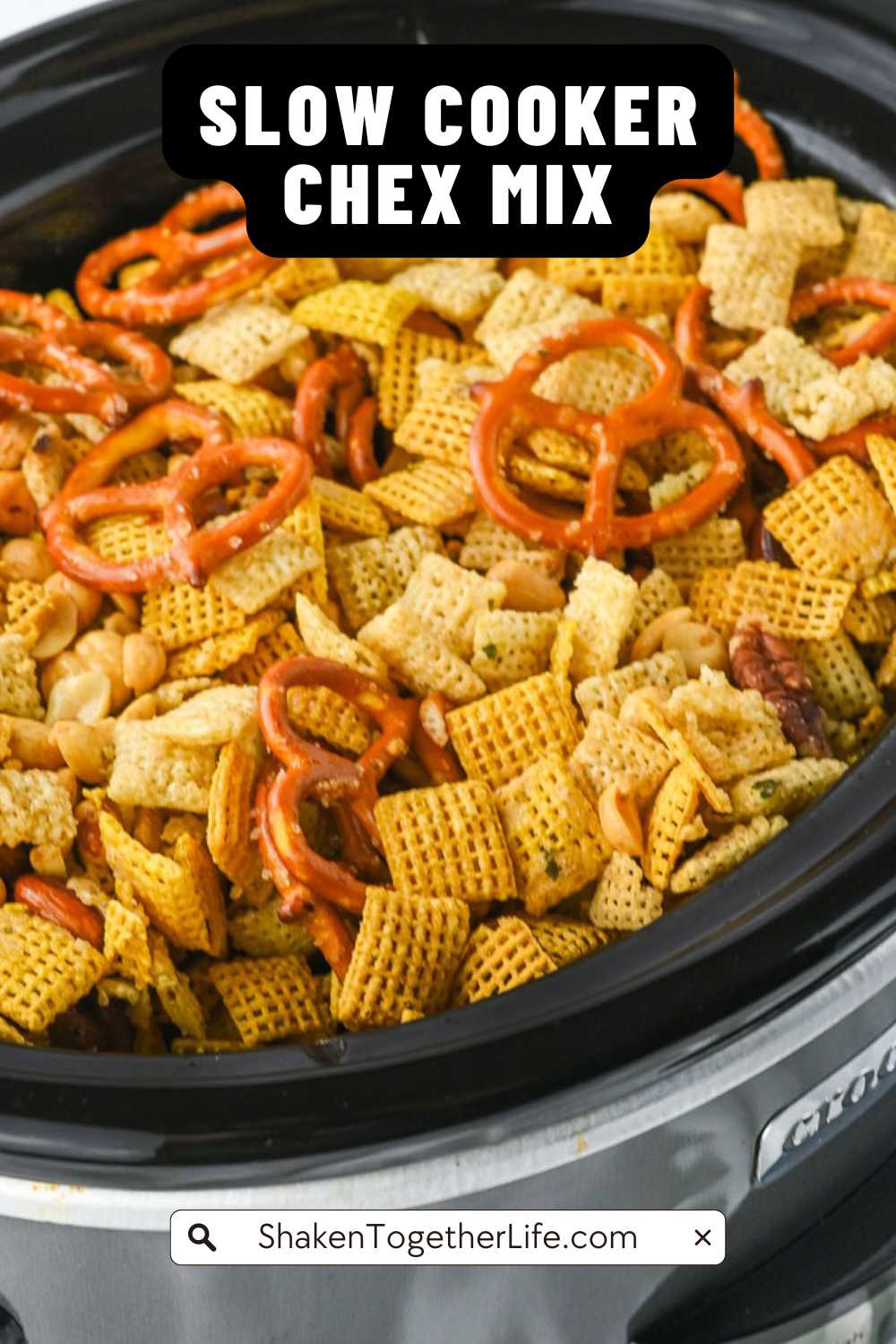 Slow Cooker Chex Mix - Shaken Together