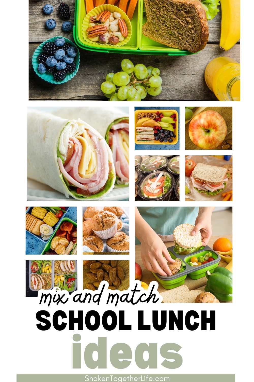 90+ Easy Mix and Match School Lunch Ideas - Shaken Together